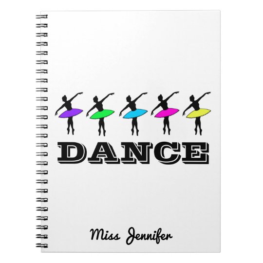 Ballet Ballerina Personalized Dance Teacher Gift Notebook | Zazzle.com