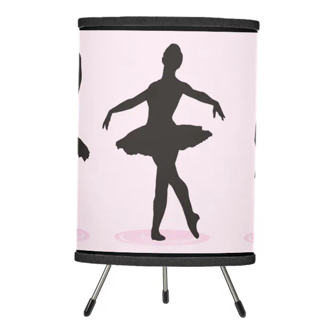 Ballet Ballerina Pink Dancer Tripod Table Lamp | Zazzle