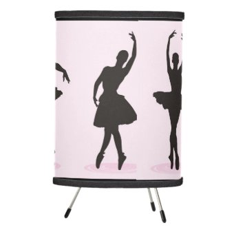 Ballet Ballerina Pink Dancer Tripod Table Lamp | Zazzle