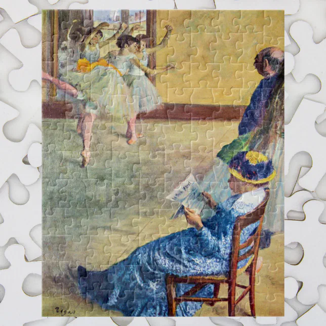 Ballet Class, the Dance Hall by Edgar Degas Jigsaw Puzzle | Zazzle