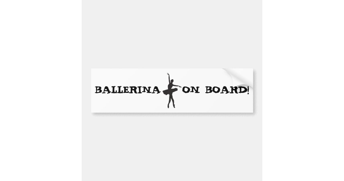 BALLET DANCER (Ballerina silhouette) ~.jpg Bumper Sticker | Zazzle