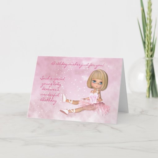 Ballet Dancer Birthday Card - Ballerina Birthday | Zazzle