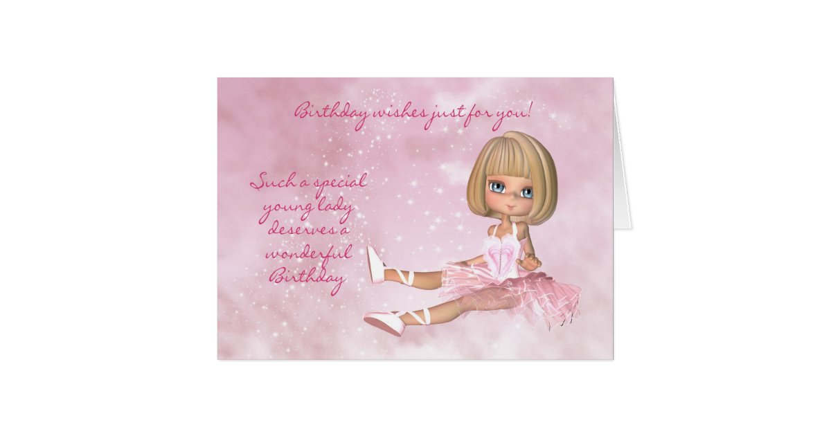 Ballet Dancer Birthday Card - Ballerina Birthday | Zazzle.com