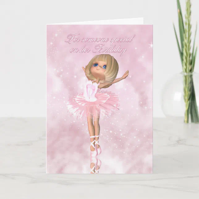 Ballet Dancer Birthday Card - Ballerina Birthday | Zazzle