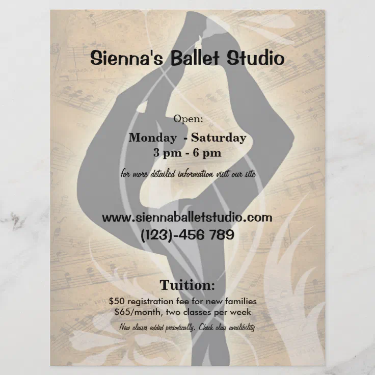 Ballet Flyer | Zazzle