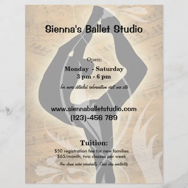 Ballet Flyer | Zazzle