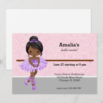 Ballet Recital Invitation | Zazzle