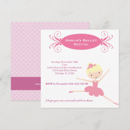 Ballet Recital Invitation | Zazzle