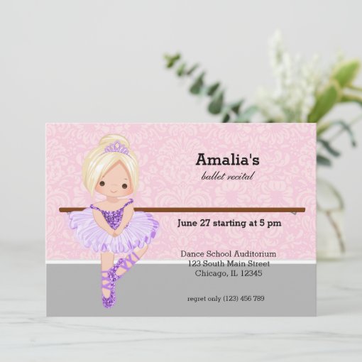 Ballet Recital Invitation | Zazzle