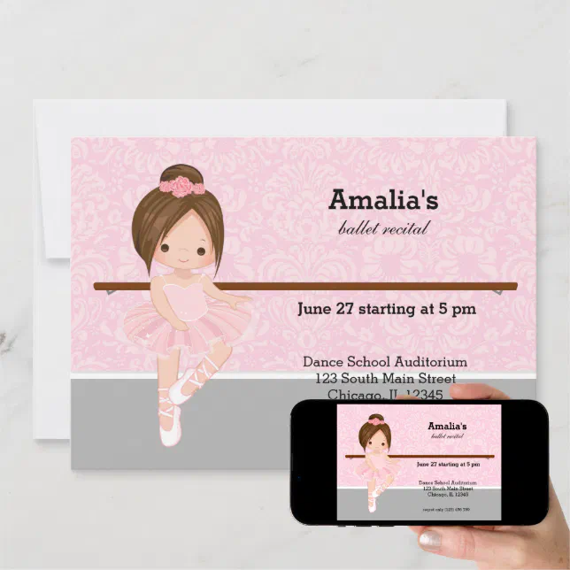 Ballet Recital Invitation | Zazzle