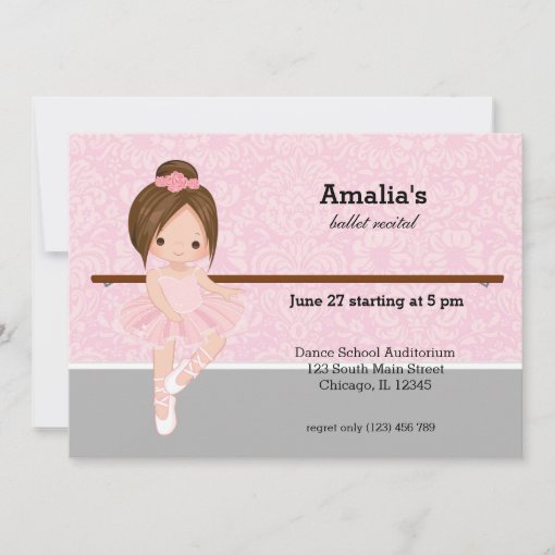 Ballet Recital Invitation | Zazzle