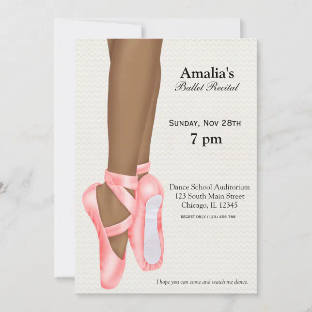 Ballet Recital Invitation | Zazzle