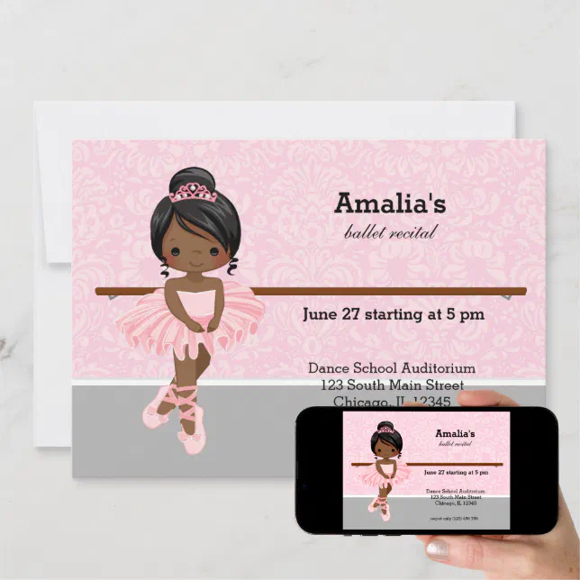 Ballet Recital Invitation | Zazzle