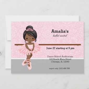 Ballet Recital Invitation | Zazzle