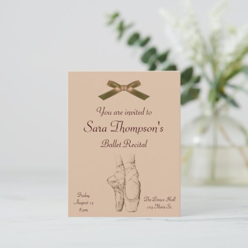 Ballet Recital Invitation | Zazzle