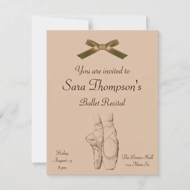 Ballet Recital Invitation | Zazzle