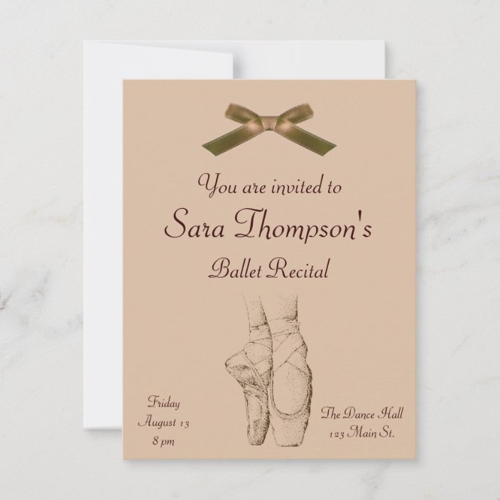 Ballet Recital Invitation | Zazzle.com