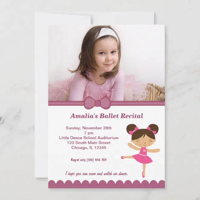 Ballet Recital Invitation | Zazzle