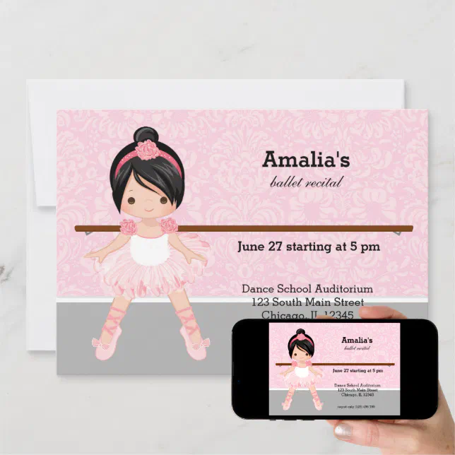 Ballet Recital Invitation | Zazzle