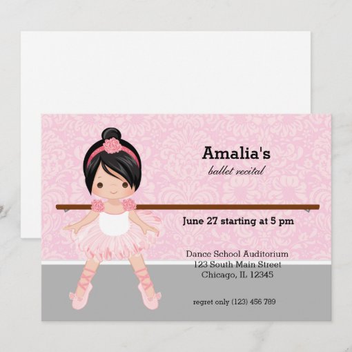 Ballet Recital Invitation | Zazzle