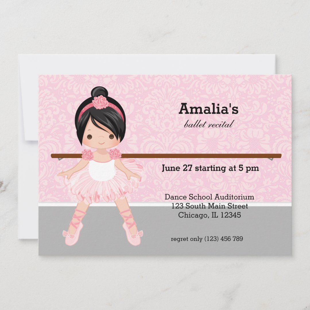 Ballet Recital Invitation | Zazzle