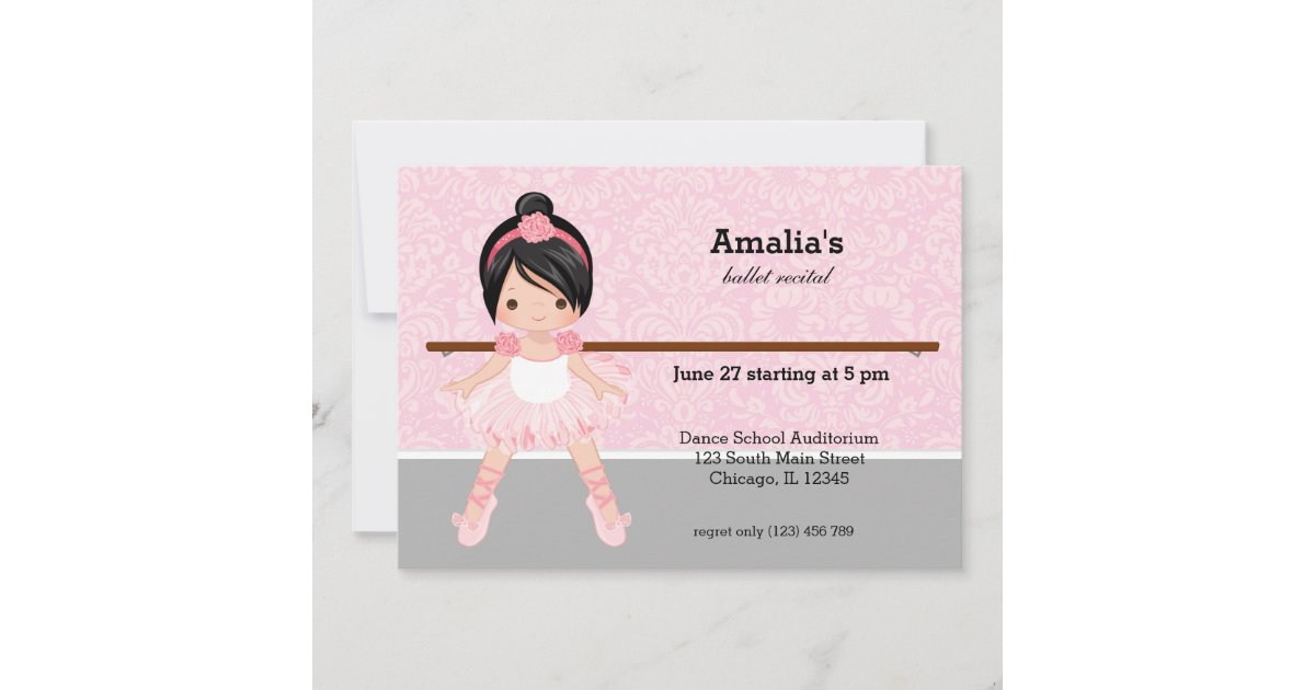 Ballet Recital Invitation | Zazzle