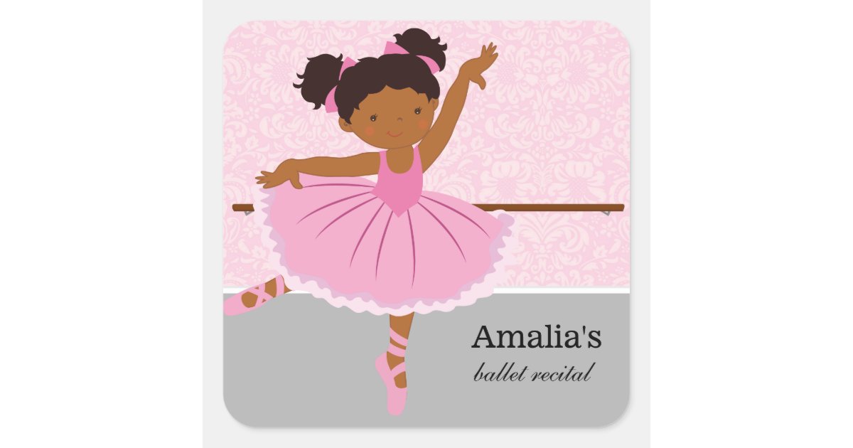 Ballet recital square sticker | Zazzle.com