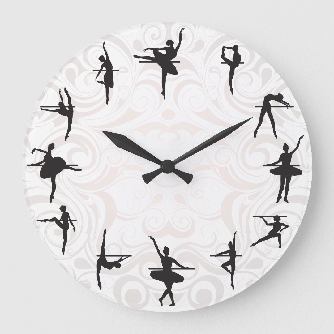 Ballet School Ballerina Dance Wall Clock | Zazzle