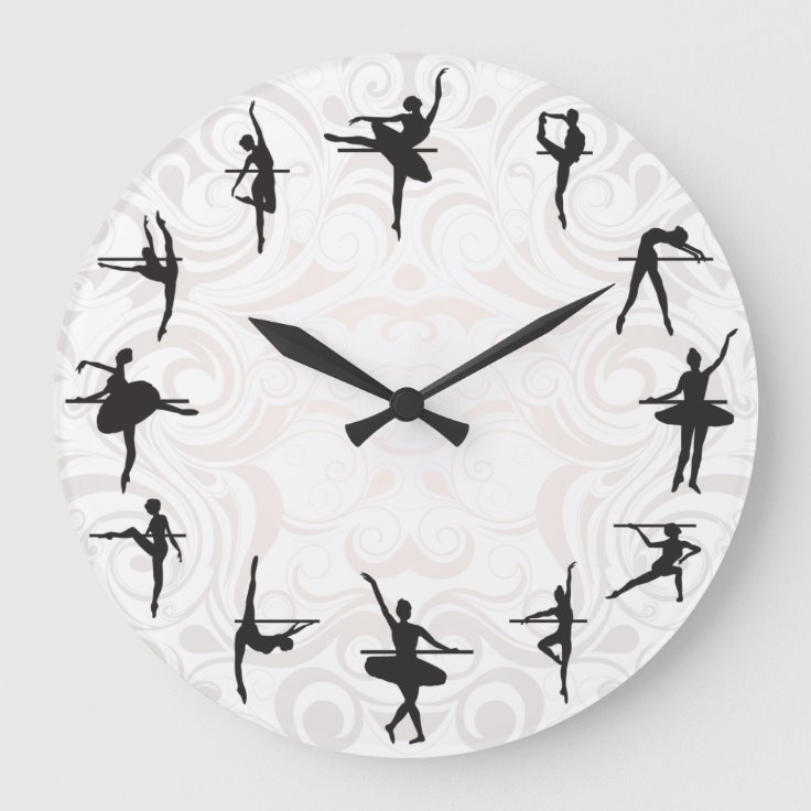 Ballet School Ballerina Dance Wall Clock | Zazzle