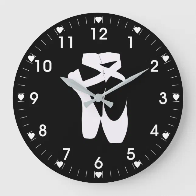 Ballet Slippers Large Clock | Zazzle