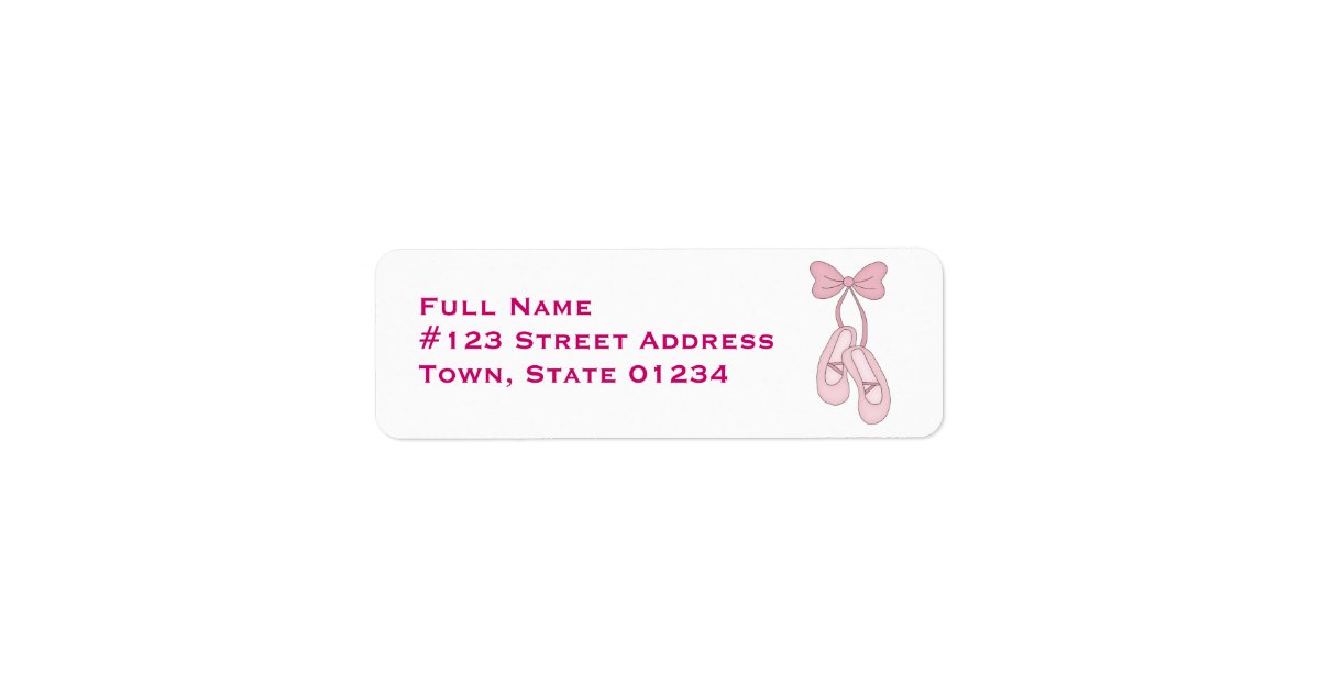 Ballet Slippers Mailing Labels | Zazzle