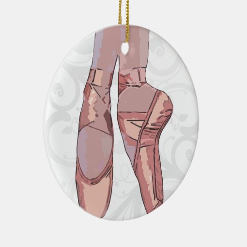 Ballet Slippers Toe Shoes Ceramic Ornament | Zazzle