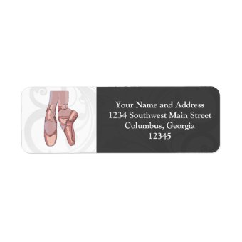 Ballet Slippers Toe Shoes Label | Zazzle
