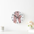 Ballet Slippers Toe Shoes Round Clock | Zazzle