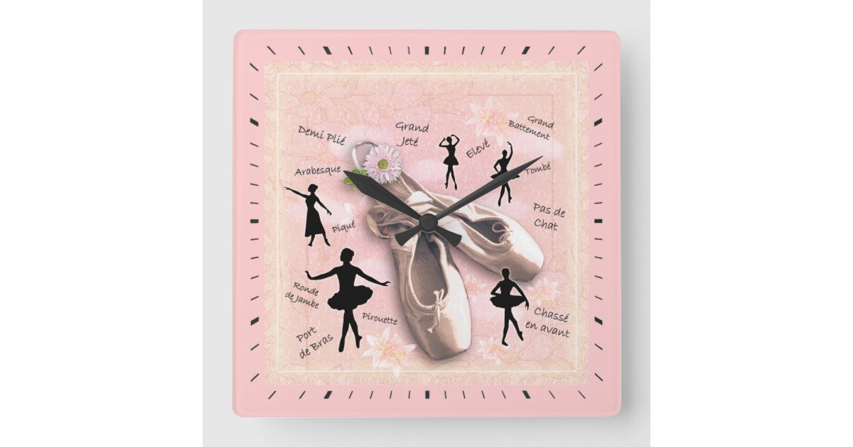 Ballet Square Wall Clock | Zazzle