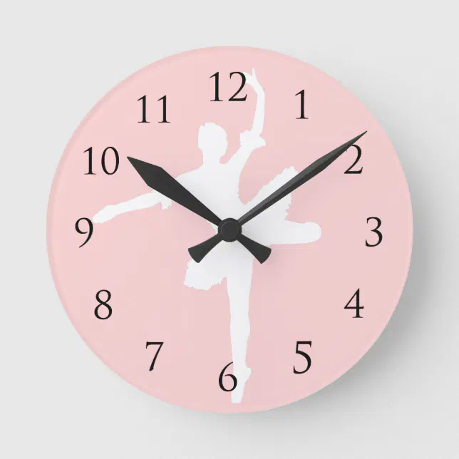 Ballet Wall Click Round Clock | Zazzle