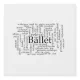 Ballet Word Cloud Panel Wall Art | Zazzle