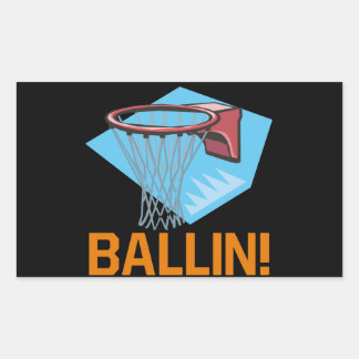 Ballin Rectangular Stickers
