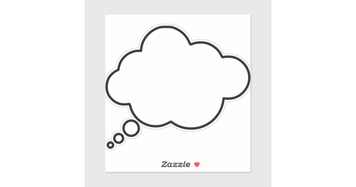 balloon-bubble-speech-thought sticker | Zazzle