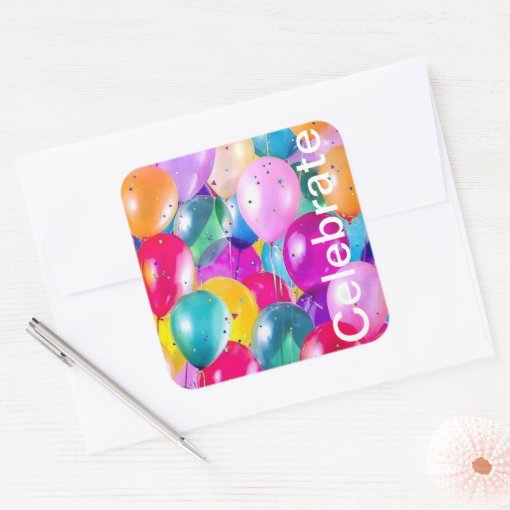 Balloon Celebration Stickers | Zazzle