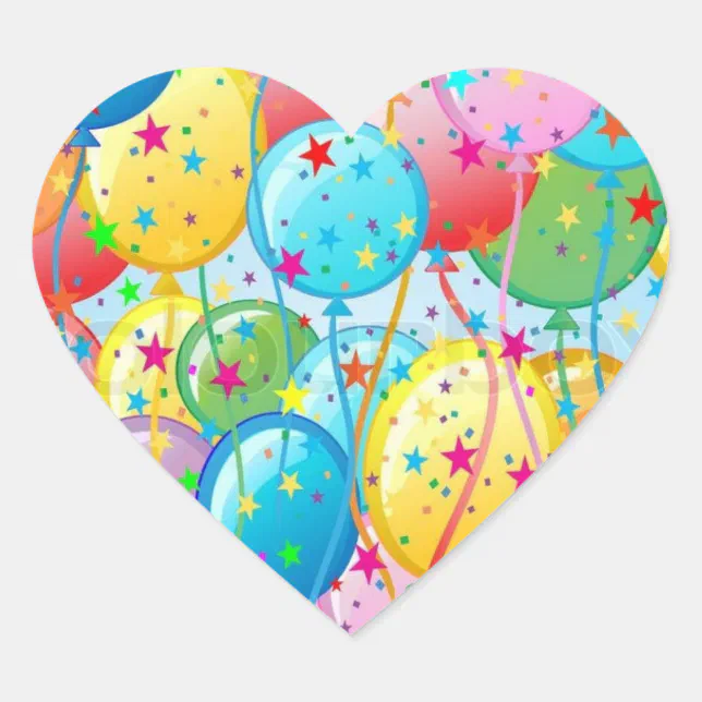 Balloon Party Stickers | Zazzle