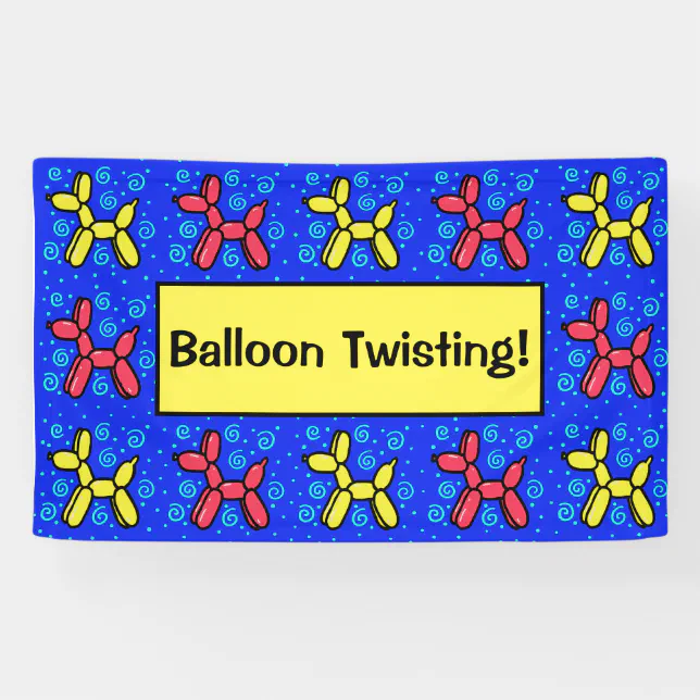 Balloon Twisting! Banner | Zazzle