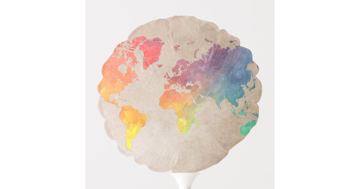 Balloon world map #map | Zazzle