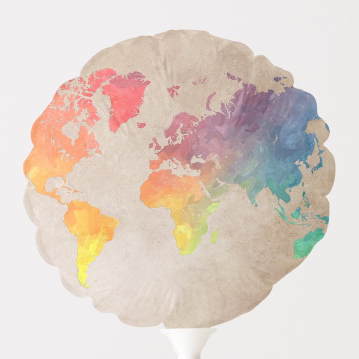 Balloon world map #map | Zazzle.com