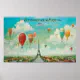 Ballooning Over Paris Poster | Zazzle