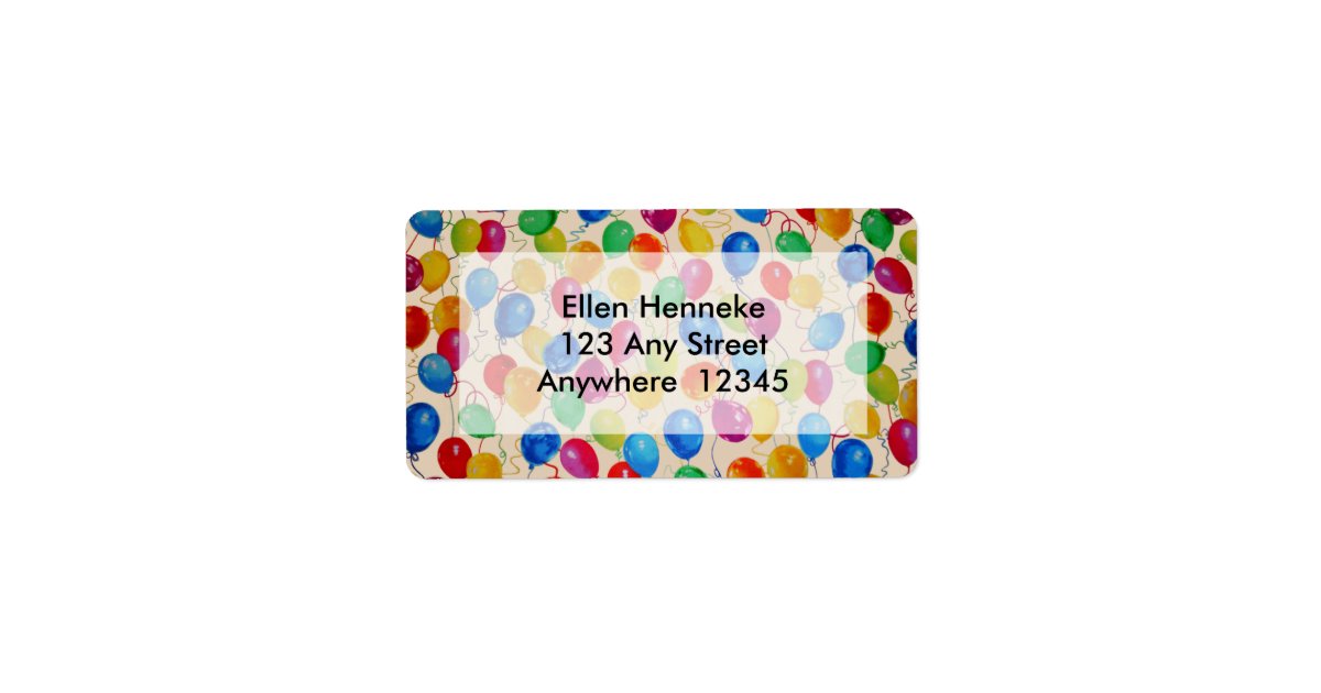 Balloons Label | Zazzle