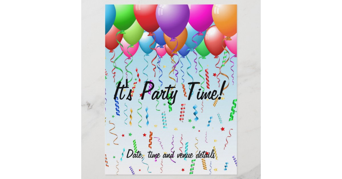 Balloons Party flyer | Zazzle