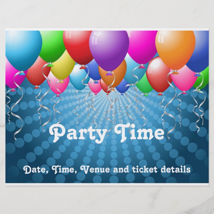Balloons party flyer | Zazzle