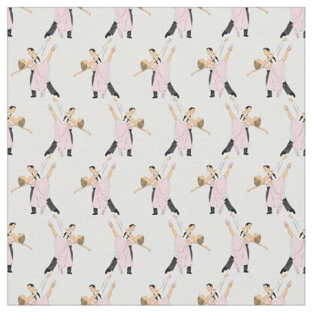 Ballroom Dance Couple Stage Lights And Music Fabric | Zazzle