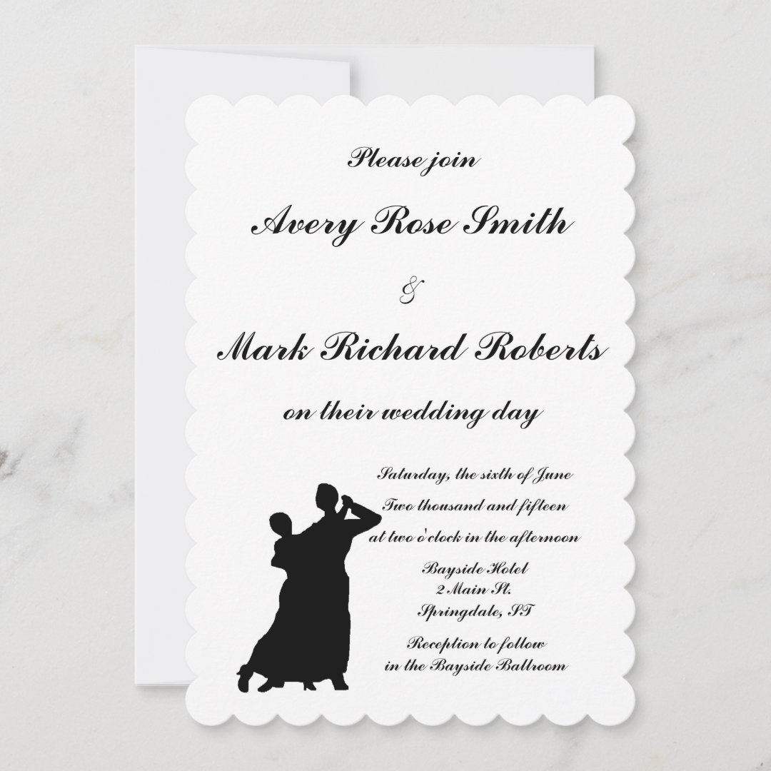 "Ballroom Couple" Invitation | Zazzle